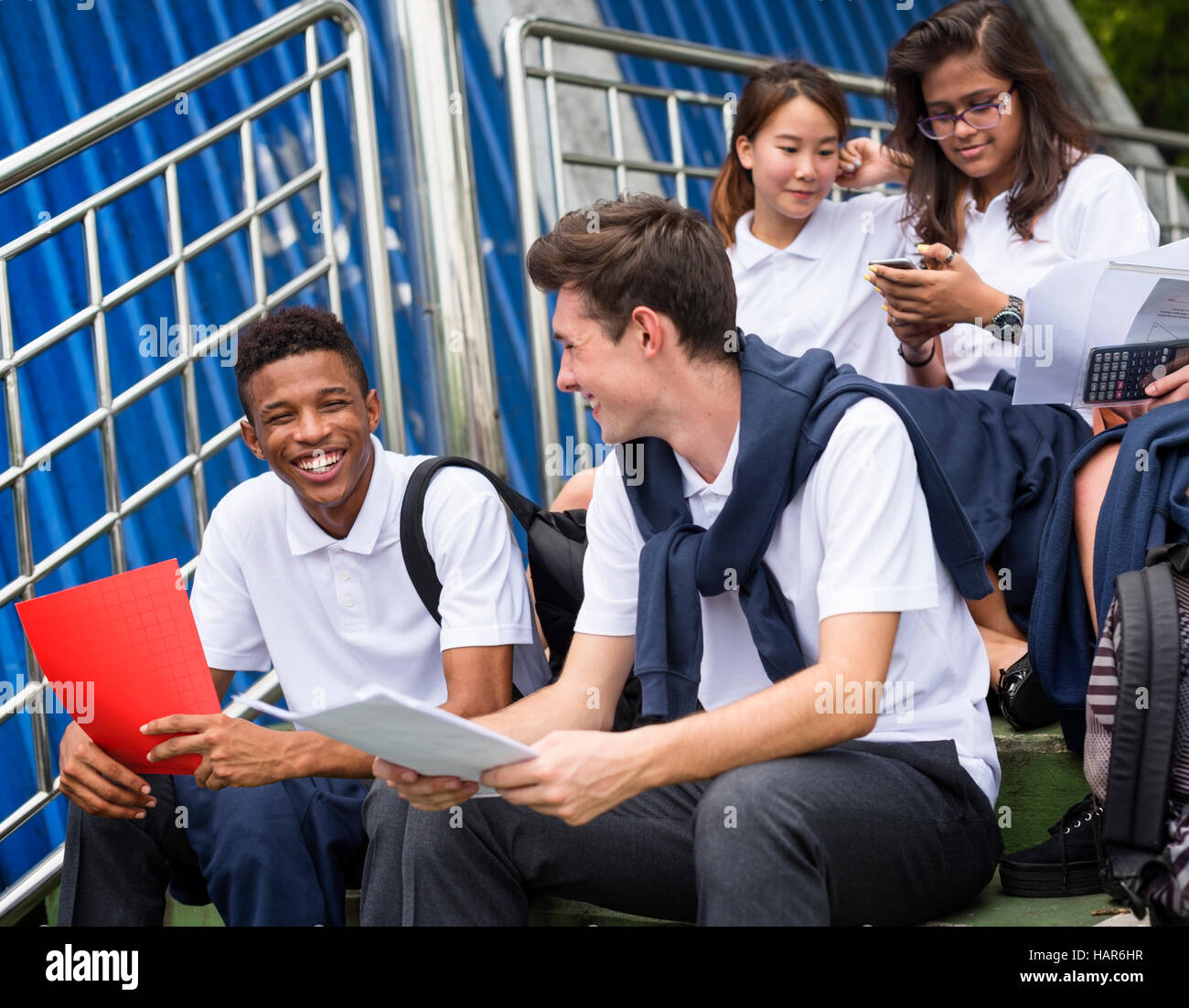 Diversity Students Friends Happiness Concept Stock Photo - Alamy