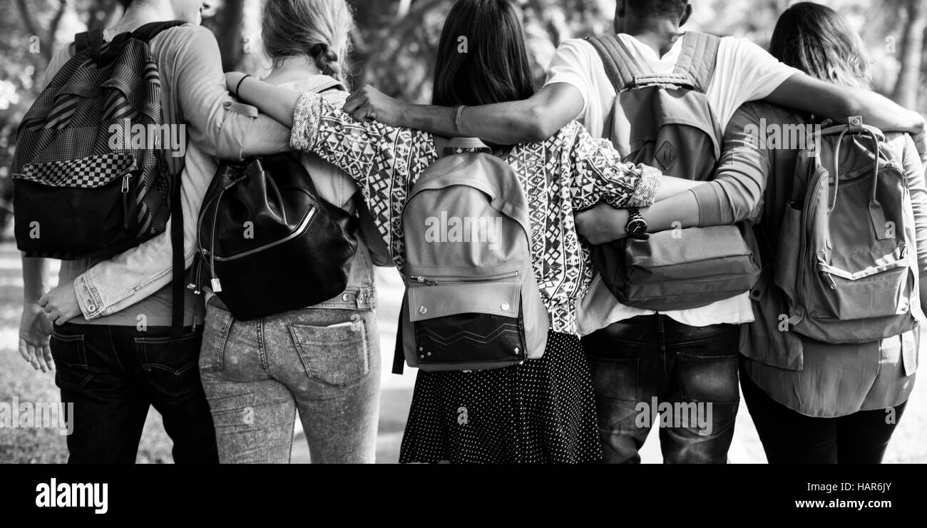 Students learning together Black and White Stock Photos & Images - Alamy