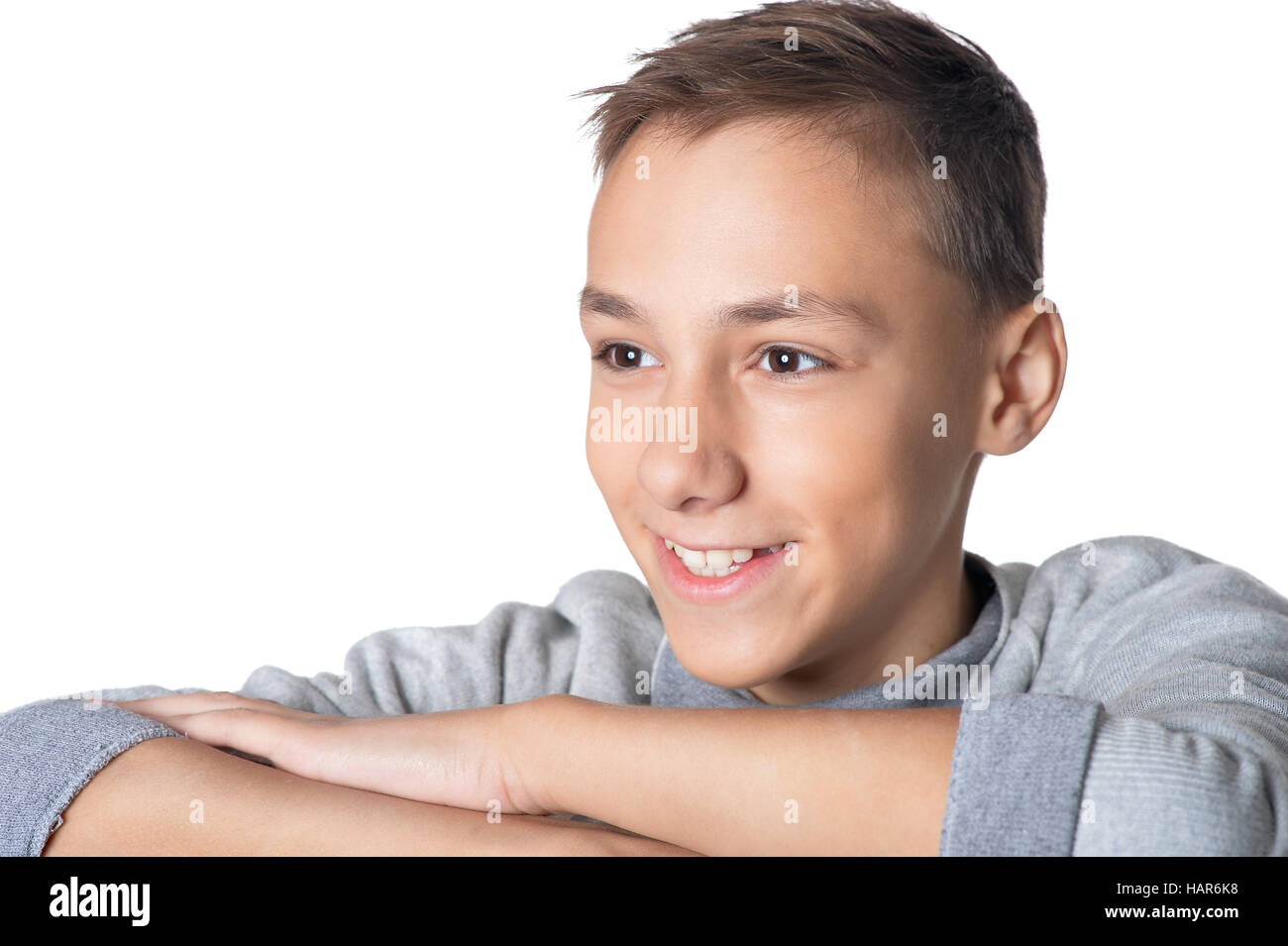 Smiling teen boy Stock Photo - Alamy