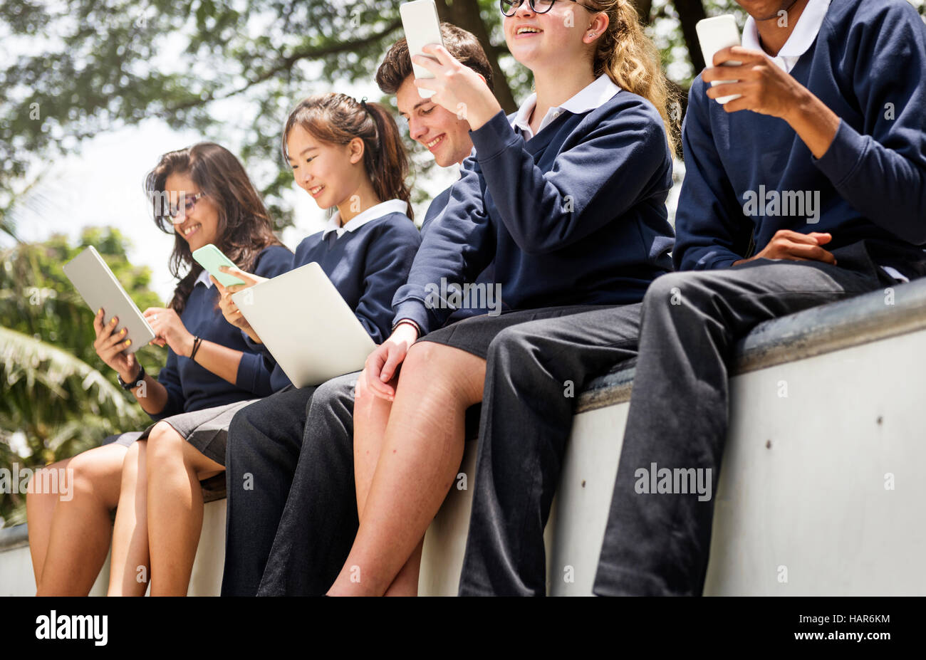 Diverse students studying uniform hi-res stock photography and images ...