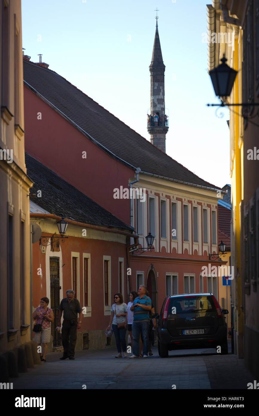The Kethuda minaret, Eger, Hungary. The Minaret of Eger is the ...