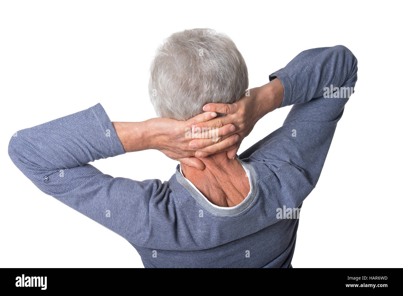 Caucasian elderly person rear view hi-res stock photography and images ...