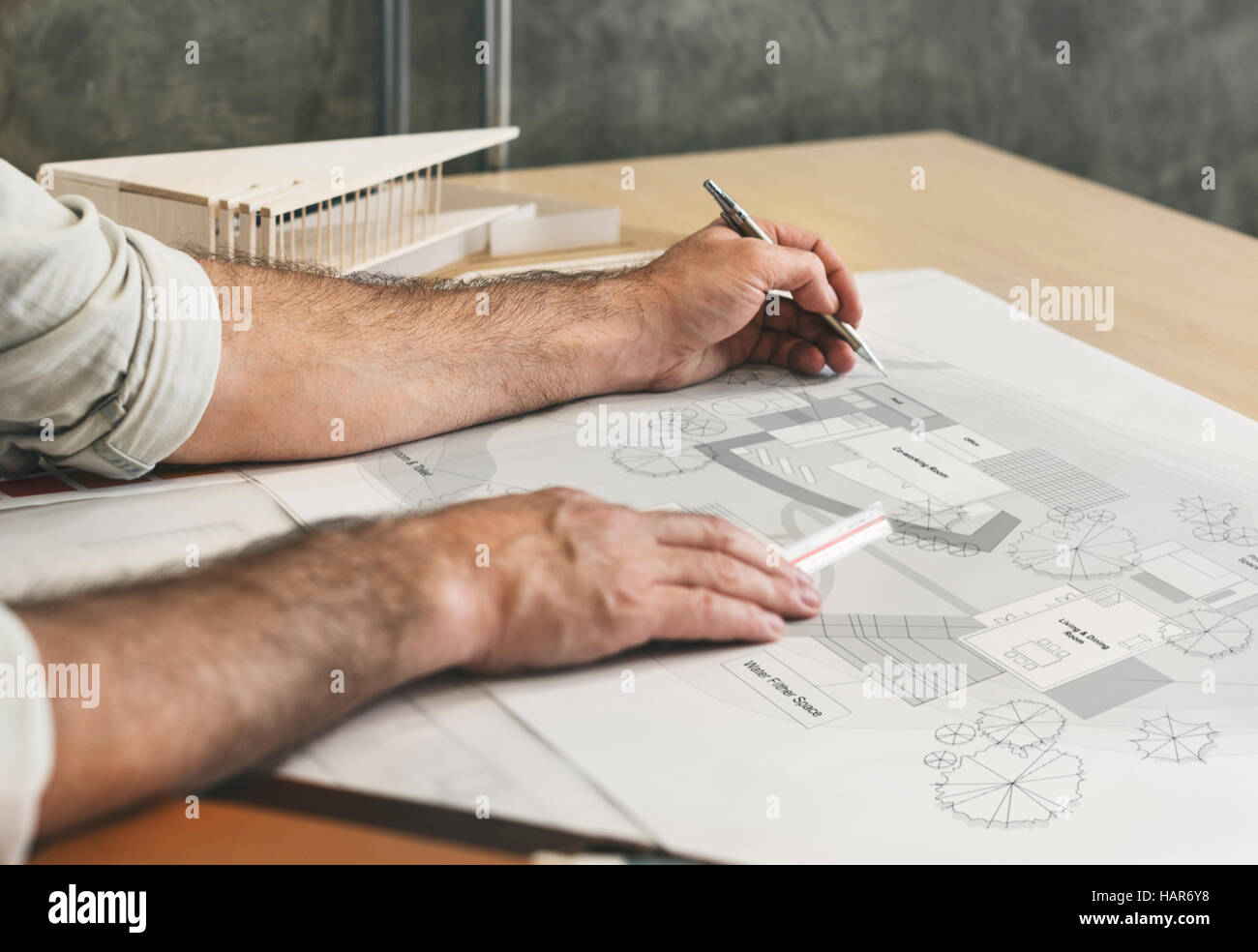 Design Studio Architect Creative Occupation Blueprint Concept Stock ...