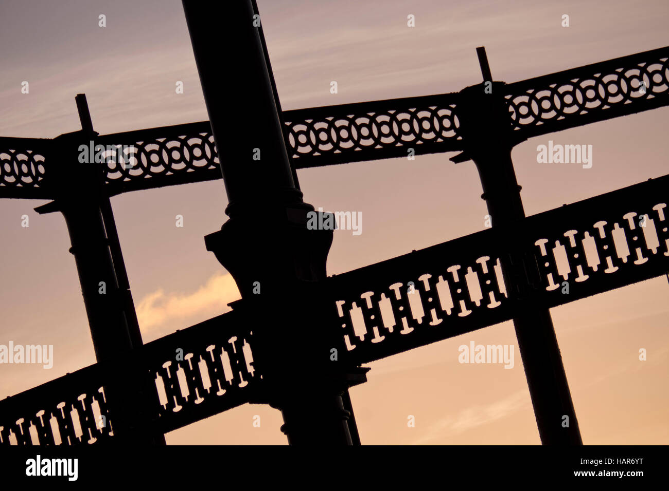 Gasworks at sunset by Regent's canal,London,UK Stock Photo - Alamy
