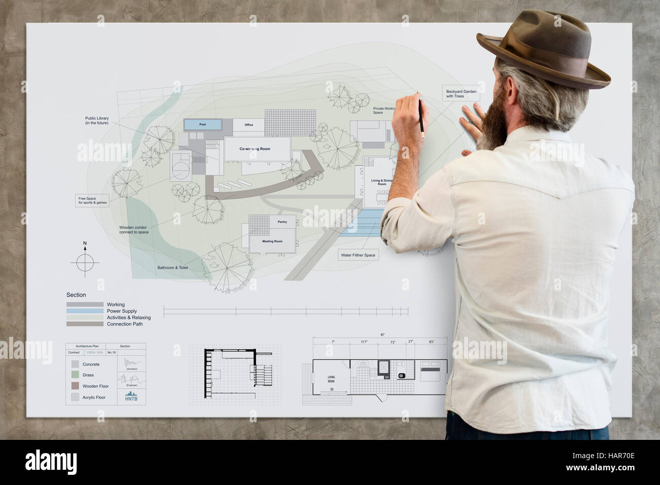 Design Studio Architect Creative Occupation Blueprint Concept Stock ...