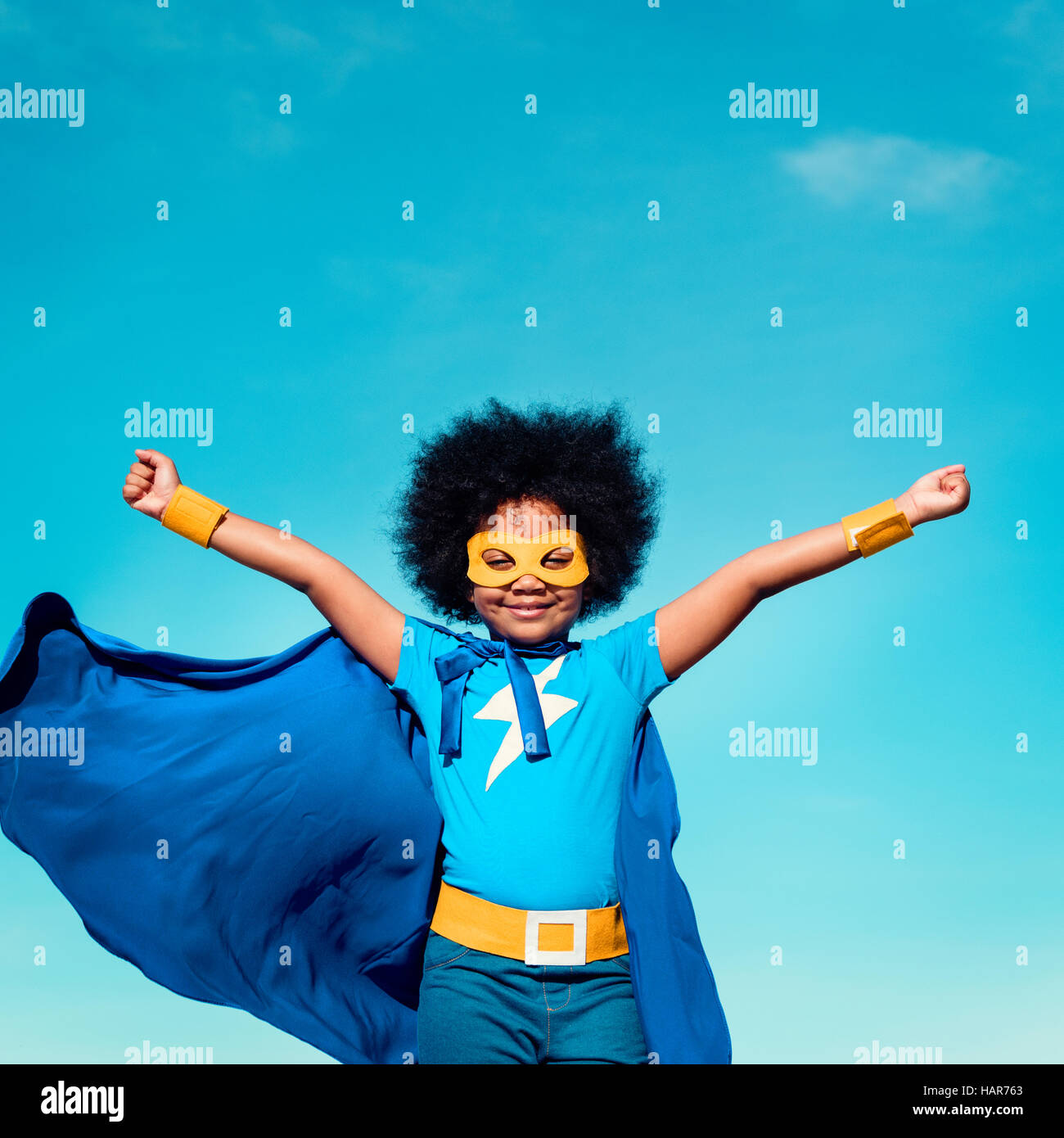 Little Boy Super Hero Concept Stock Photo - Alamy