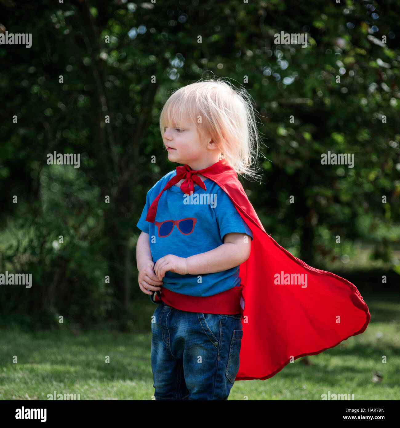 Superhero Little Boy Imagination Freedom Happiness Concept Stock Photo ...