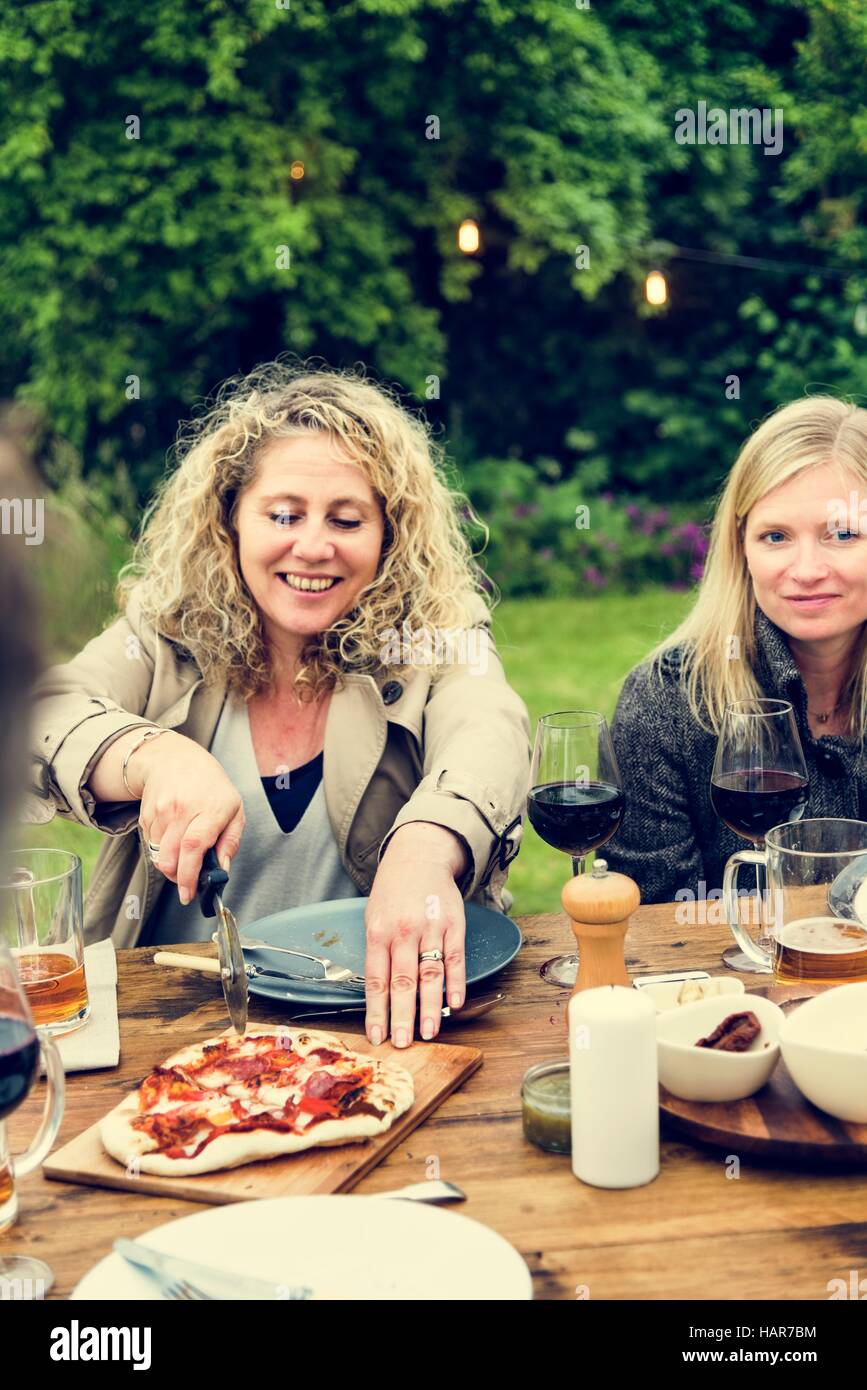 People Dining Together Meal Concept Stock Photo - Alamy