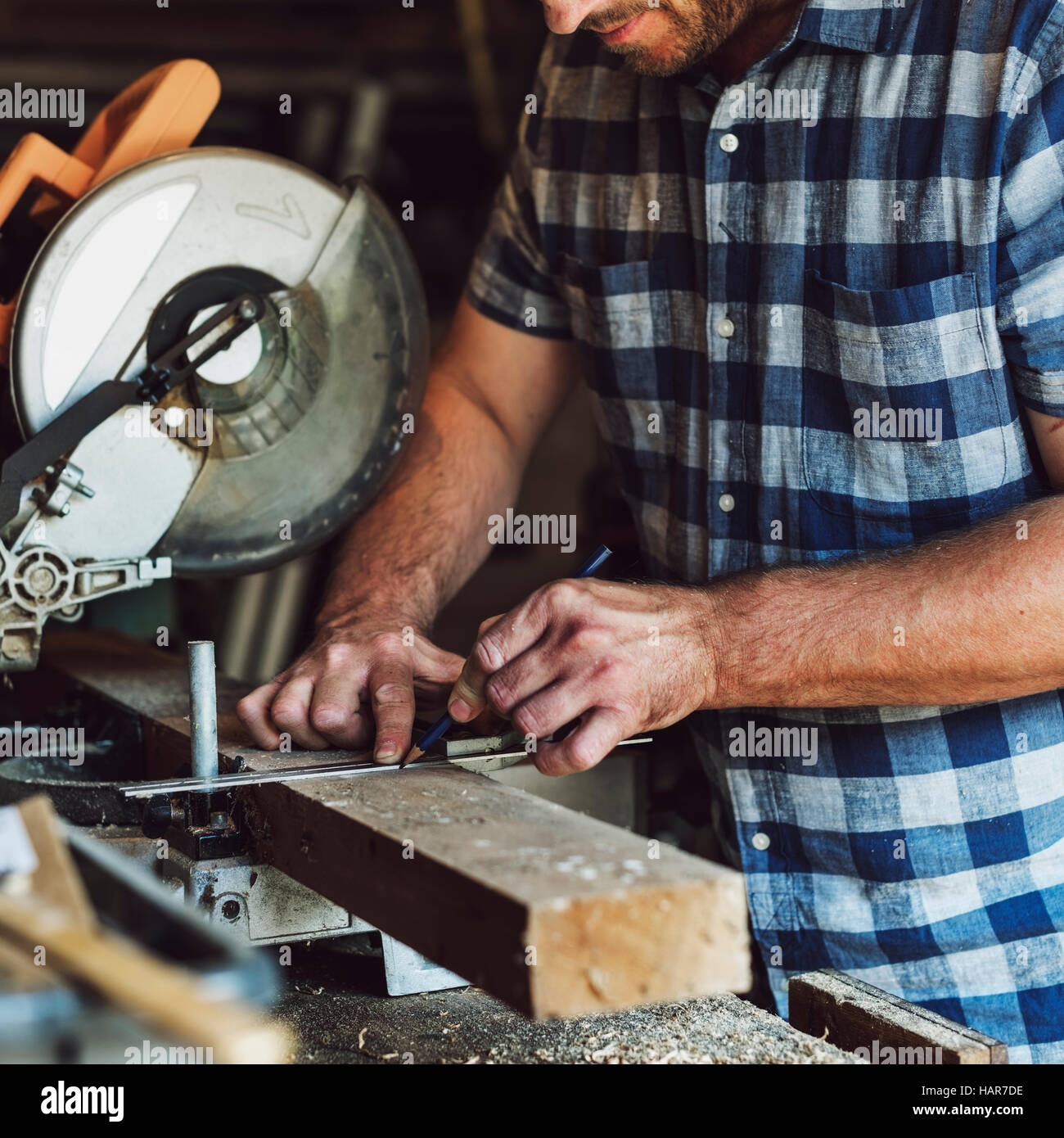 Carpenter Craftman Lumber Timber Woodwork Concept Stock Photo - Alamy
