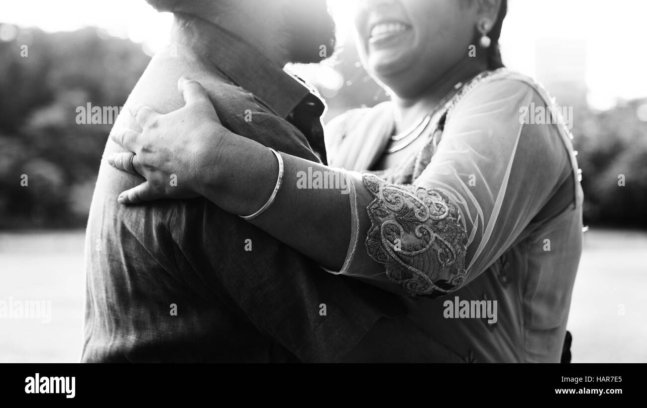 Indian Couple Love Care Concept Stock Photo - Alamy