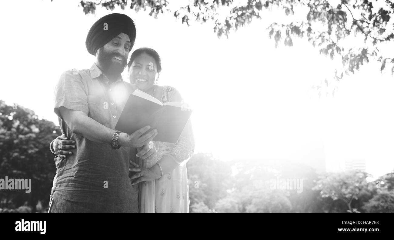 Indian Couple Love Care Concept Stock Photo - Alamy