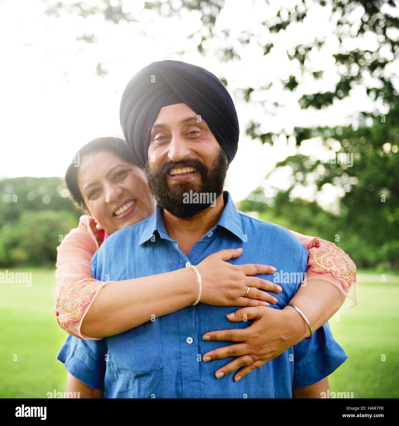 Indian Couple Love Care Concept Stock Photo - Alamy