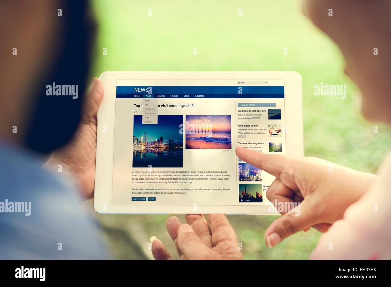 Couple Browsing Digital Device Concept Stock Photo - Alamy