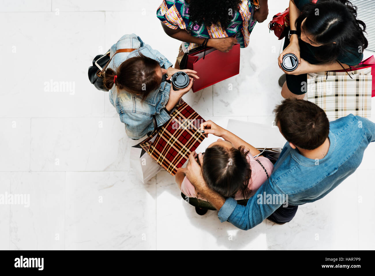Group Of People Shopping Concept Stock Photo - Alamy