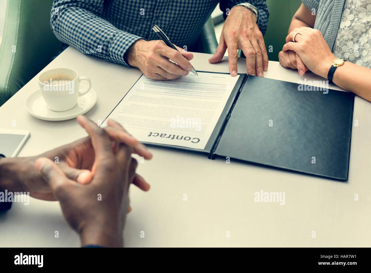 Business Contract Documents Sign Signature Concept Stock Photo - Alamy