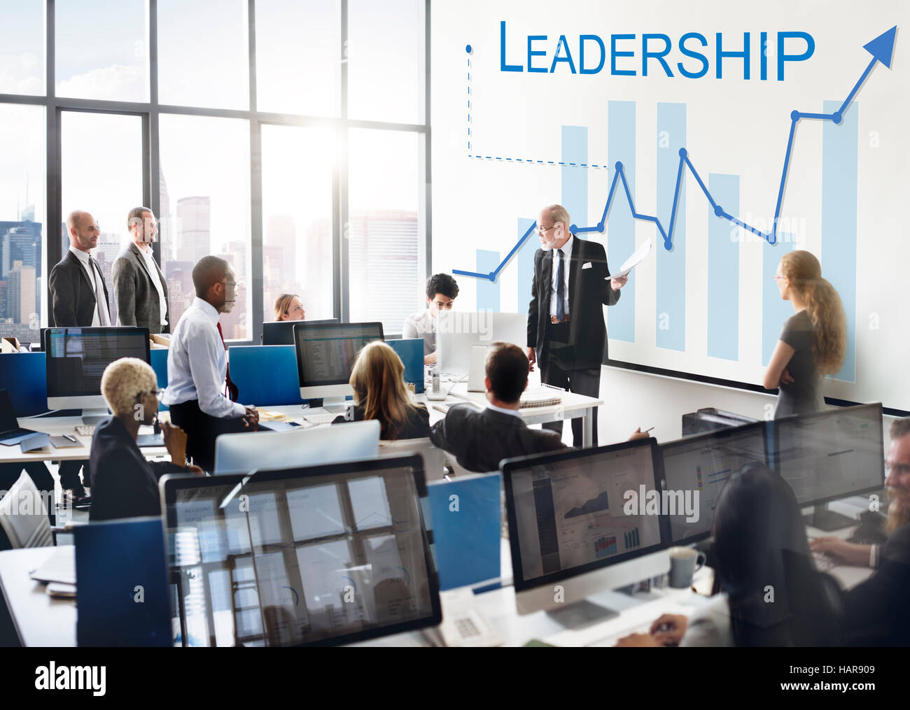 Leadership Management Skills Leader Support Concept Stock Photo - Alamy