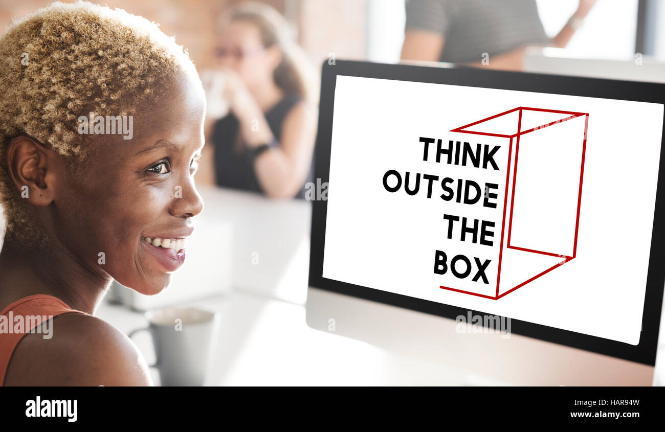 Thinking Out Of The Box Concept Stock Photo - Alamy
