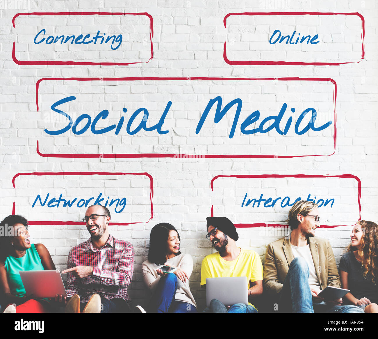 Social Media Communication Share Connect Concept Stock Photo - Alamy