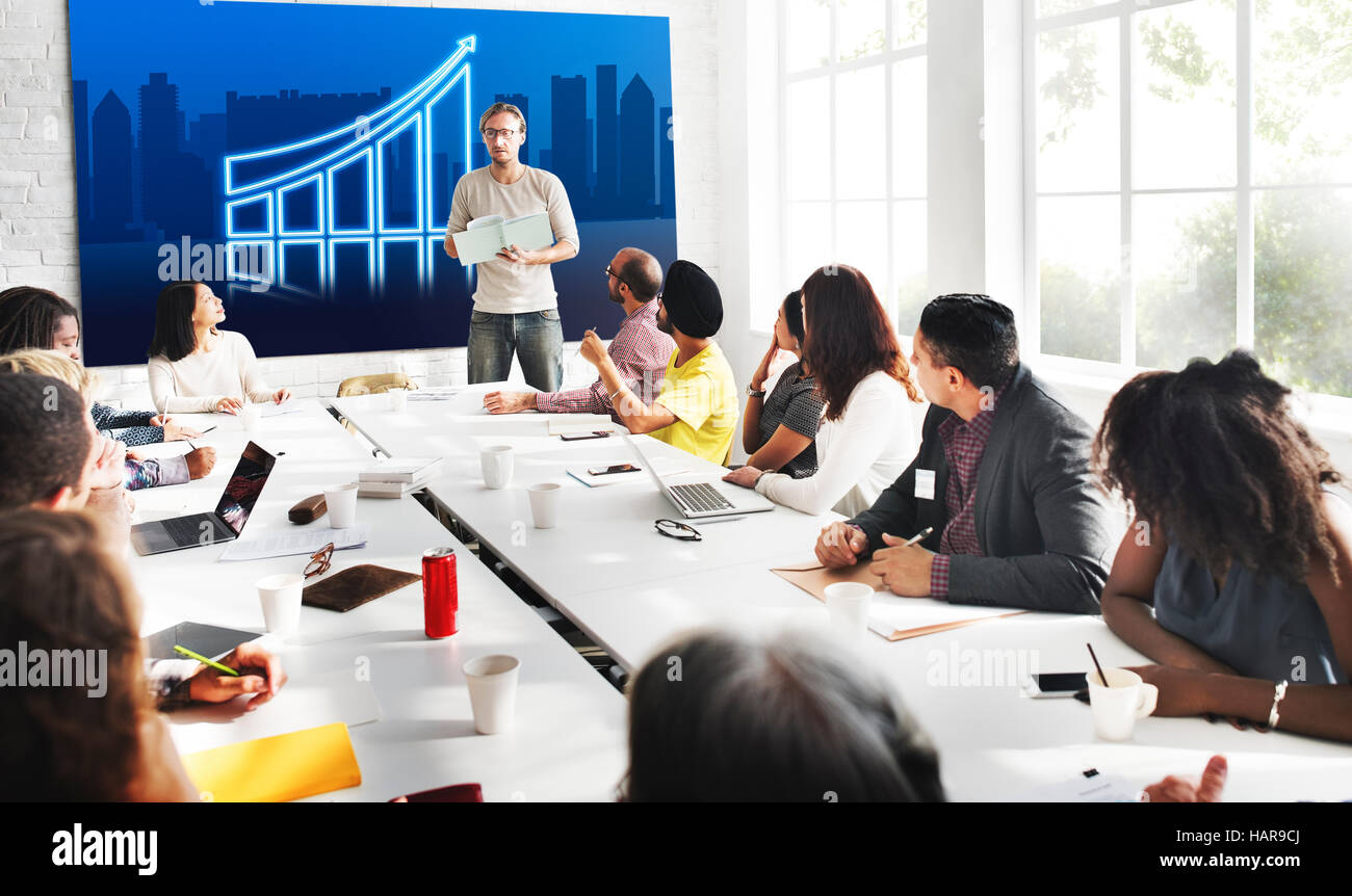 Increasing Business Graph Chart Data Concept Stock Photo - Alamy