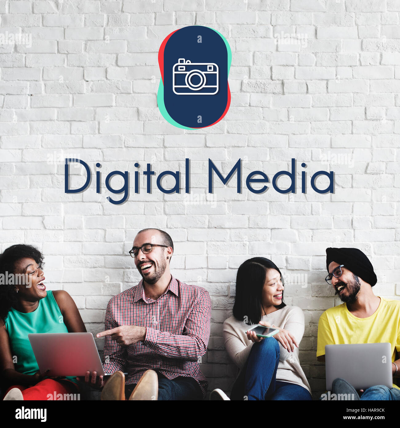 Digital Media Technology Networking Concept Stock Photo - Alamy