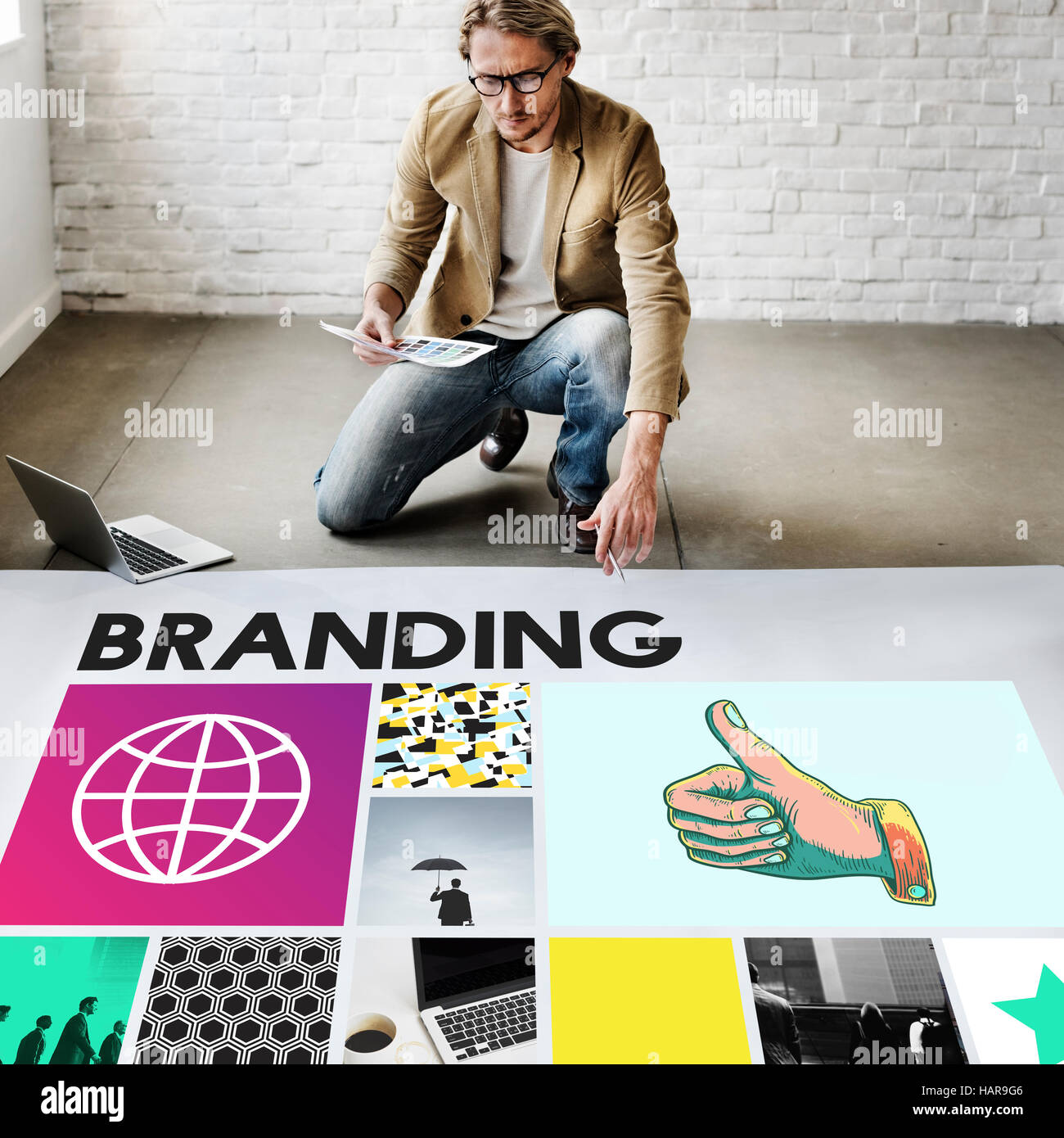 Branding Advertising Copyright Marketing Concept Stock Photo - Alamy