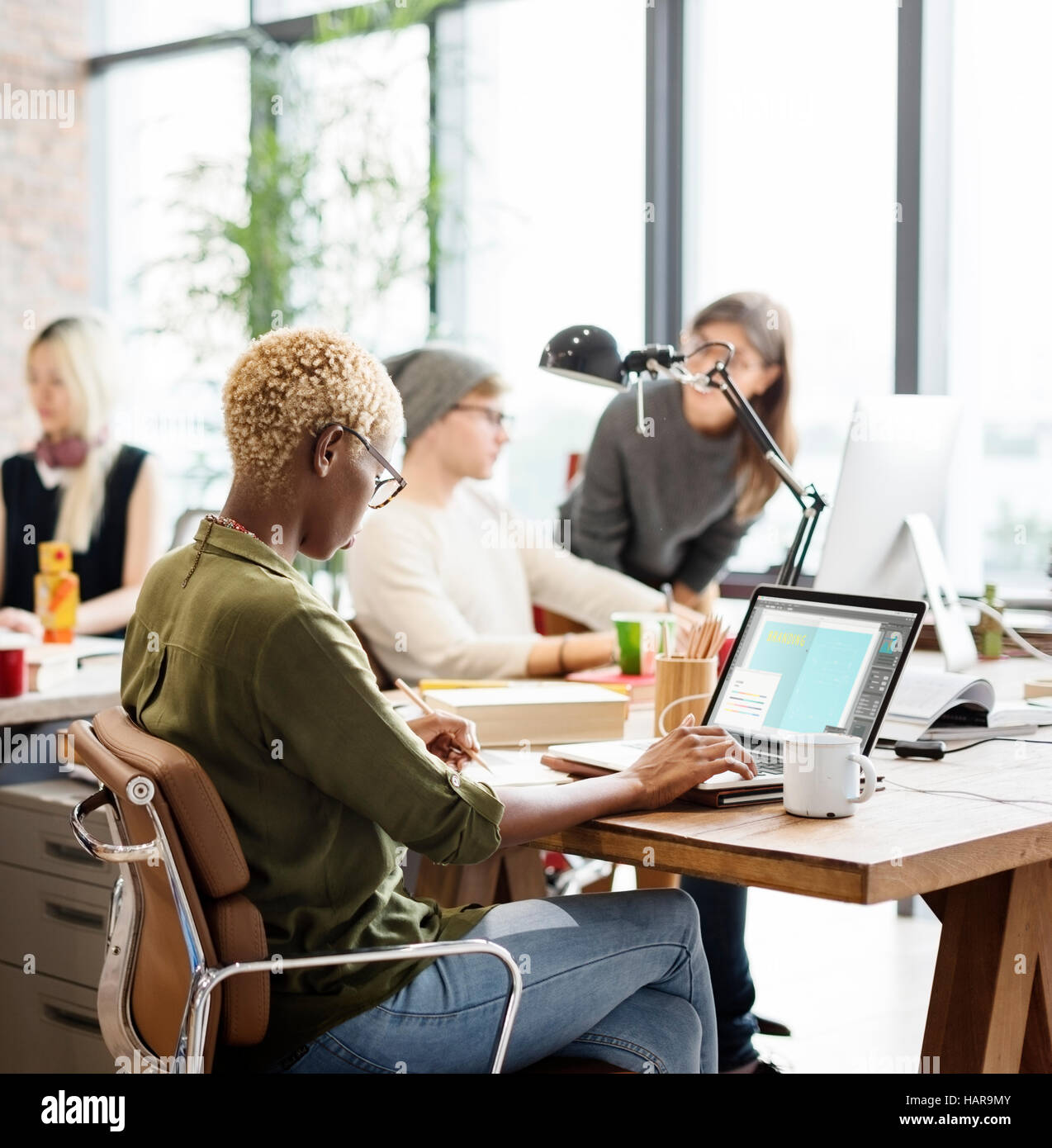 Teamwork Discussion Meeting Brainstorming Start up Concept Stock Photo ...