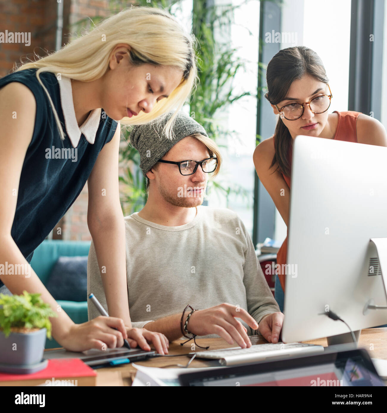 Teamwork Together Professional Occupation Concept Stock Photo - Alamy