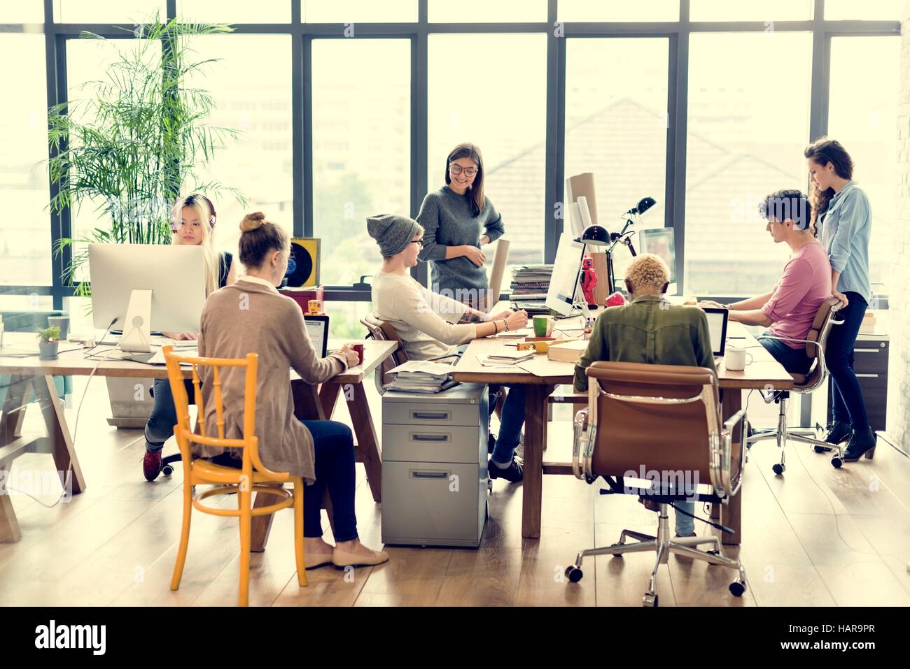 Teamwork Together Professional Occupation Concept Stock Photo - Alamy