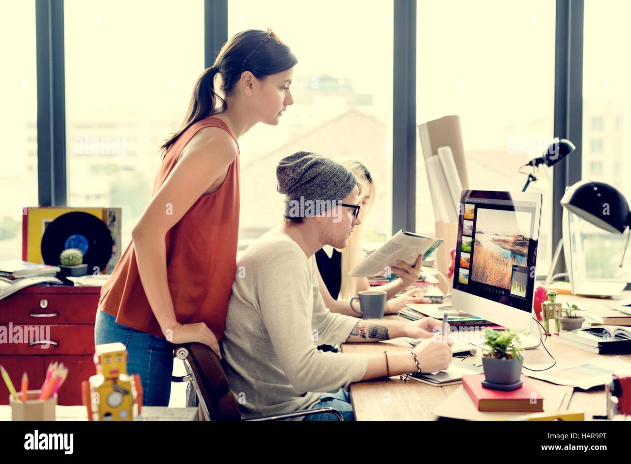 Teamwork Together Professional Occupation Concept Stock Photo - Alamy