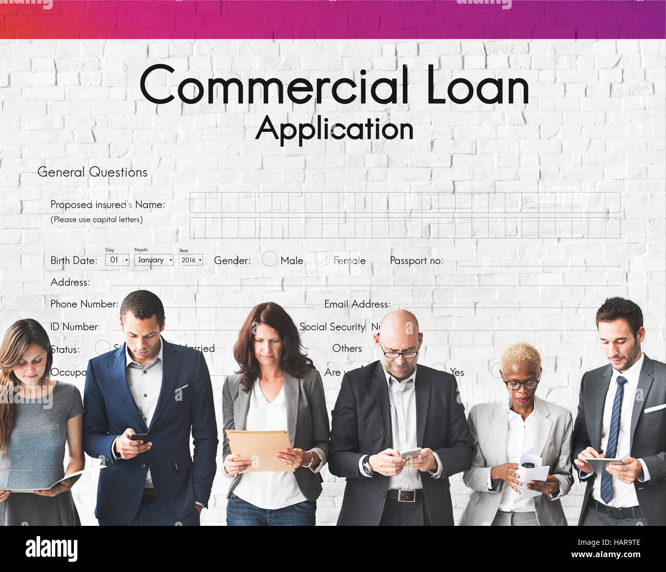 Commercial Loan Application Form Concept Stock Photo - Alamy