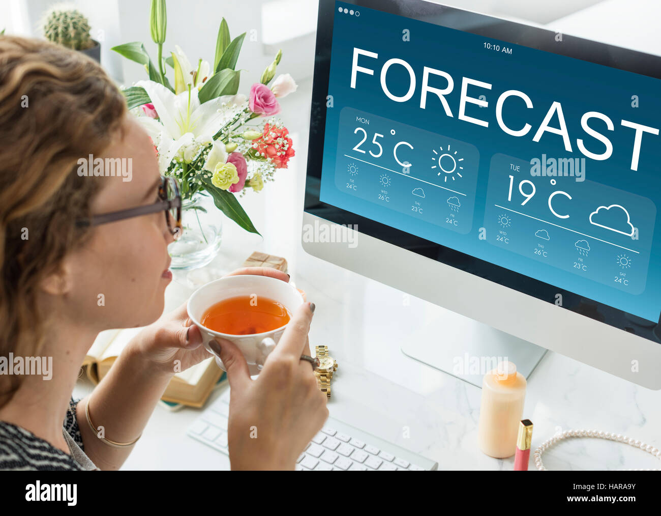 Forecast Weather Climate Temperature Concept Stock Photo - Alamy