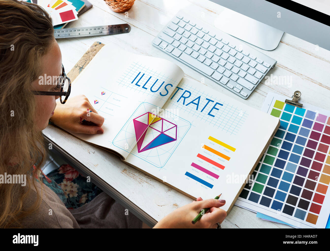Design Style Graphic Creativity Ideas Illustration Concept Stock Photo ...