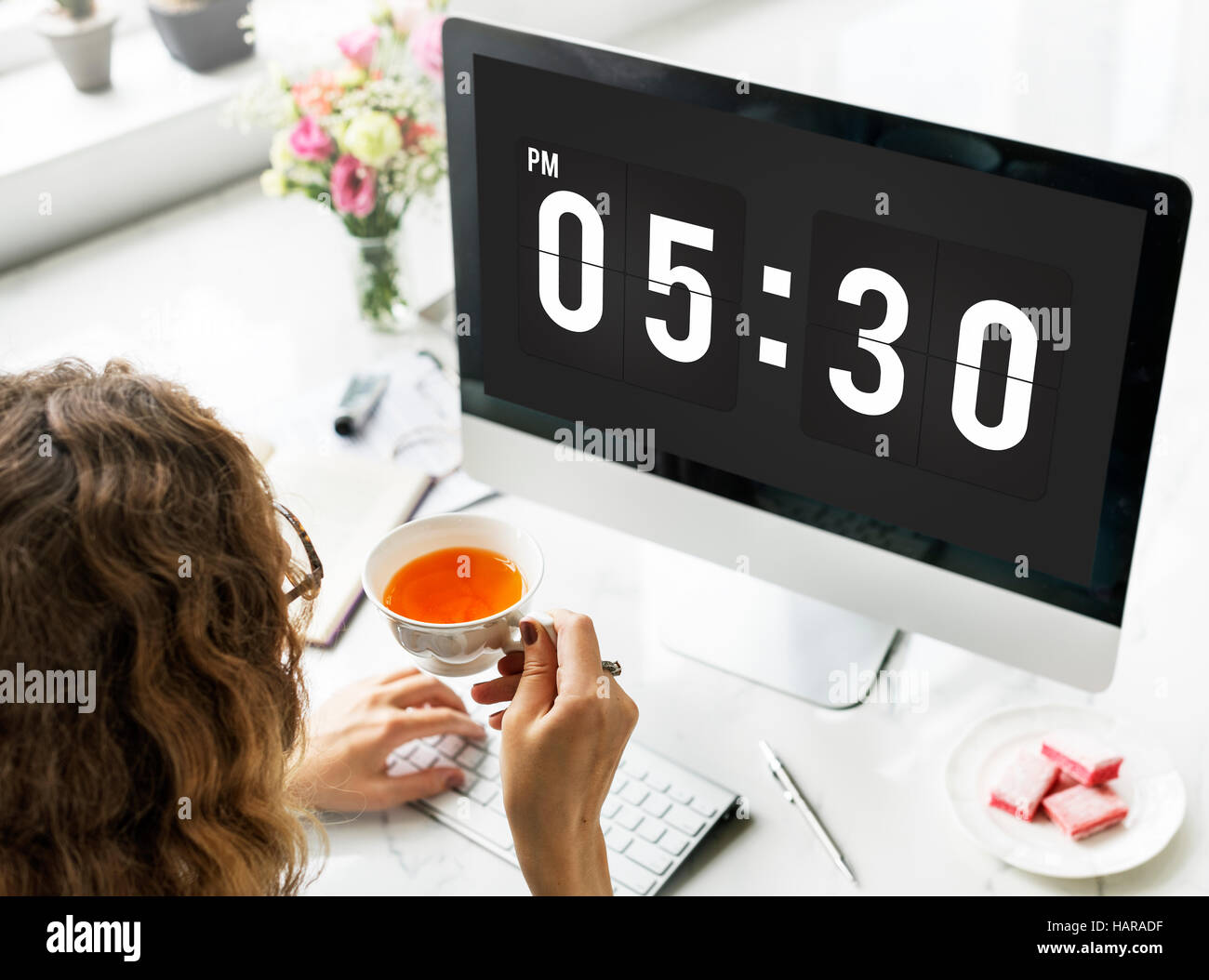 Time Punctual Alarm Second Minute Hour Concept Stock Photo - Alamy
