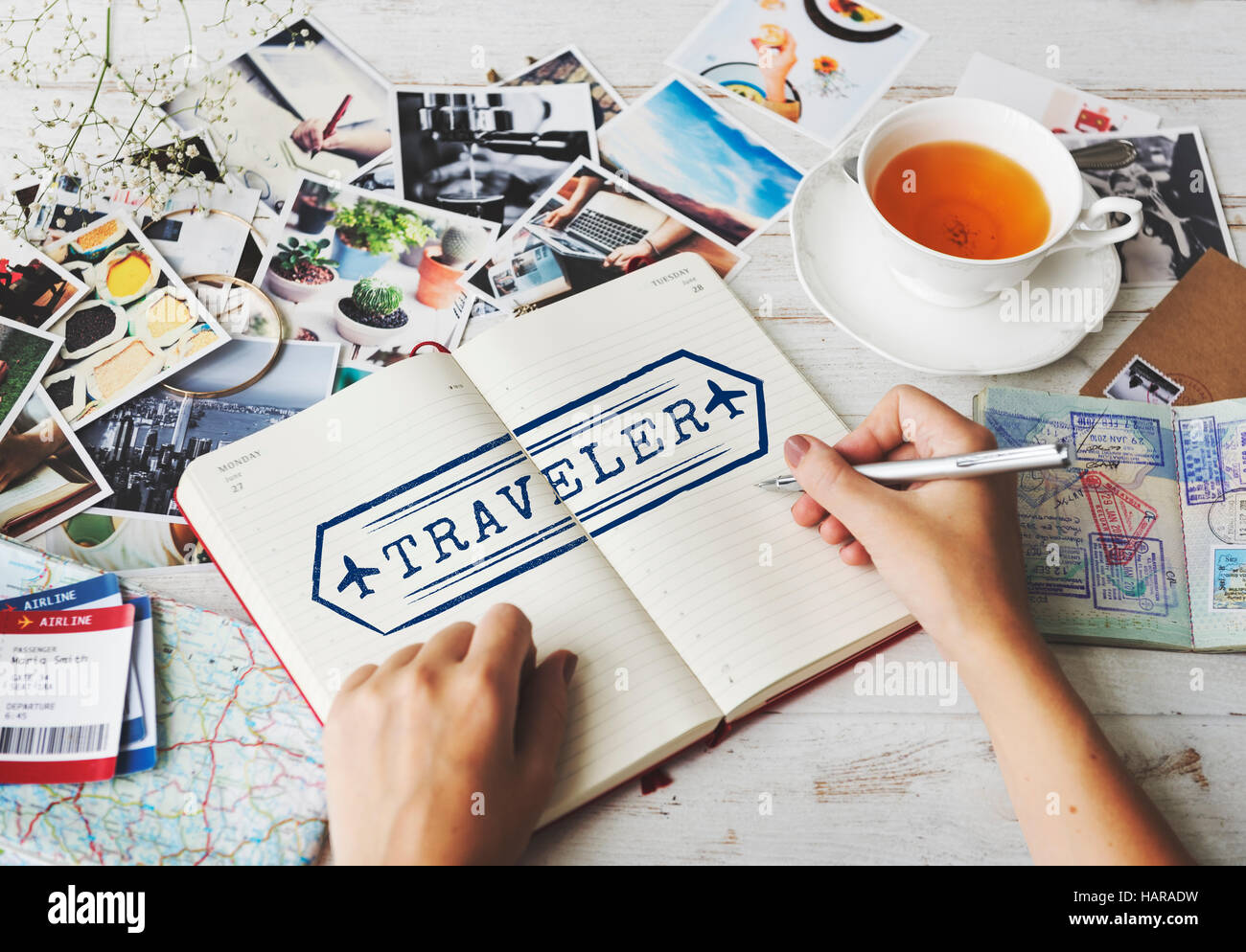 Journey Destination Explore Vacation Graphic Concept Stock Photo - Alamy