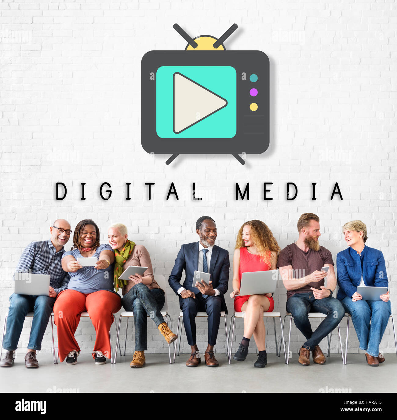 TV Play Button Media Entertainment Graphic Concept Stock Photo - Alamy