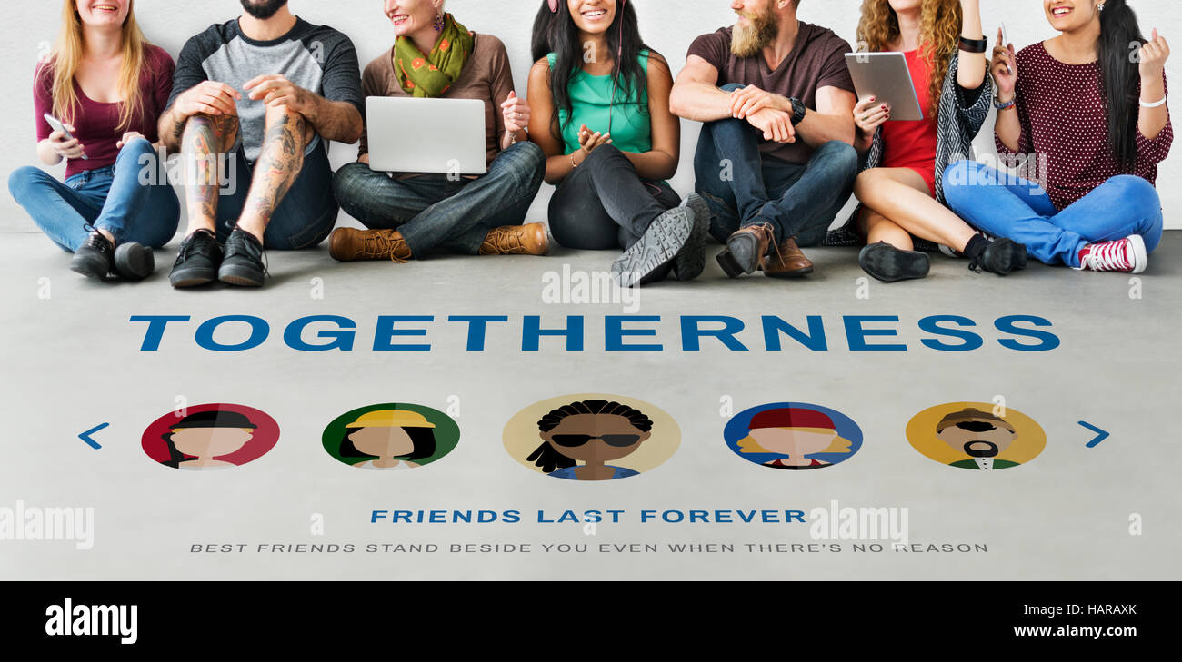 Friendship Togetherness Relationship Diversity People Concept Stock ...