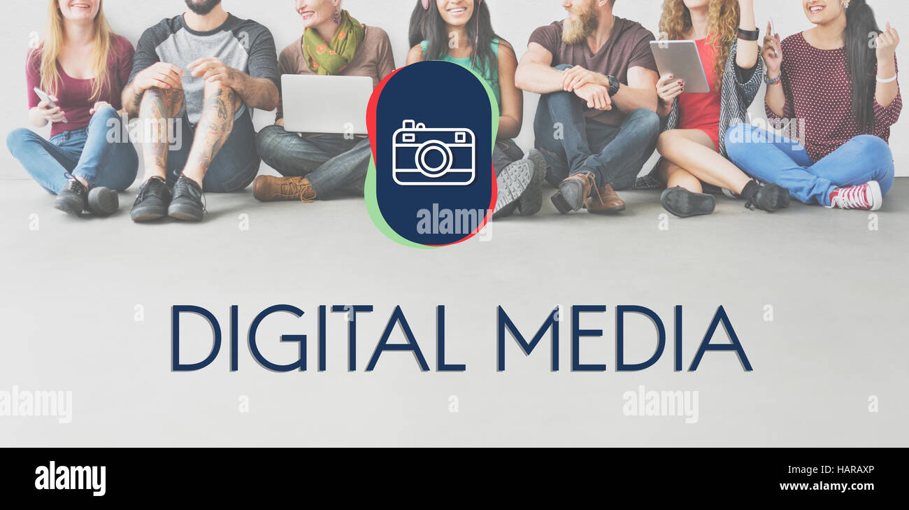 Digital Media Technology Networking Concept Stock Photo - Alamy