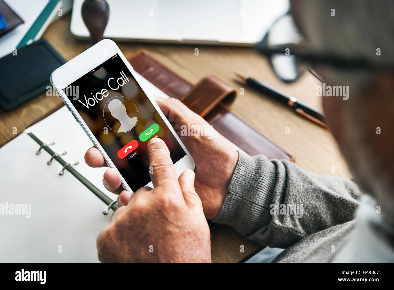 Voice Call Communication Connect Concept Stock Photo - Alamy