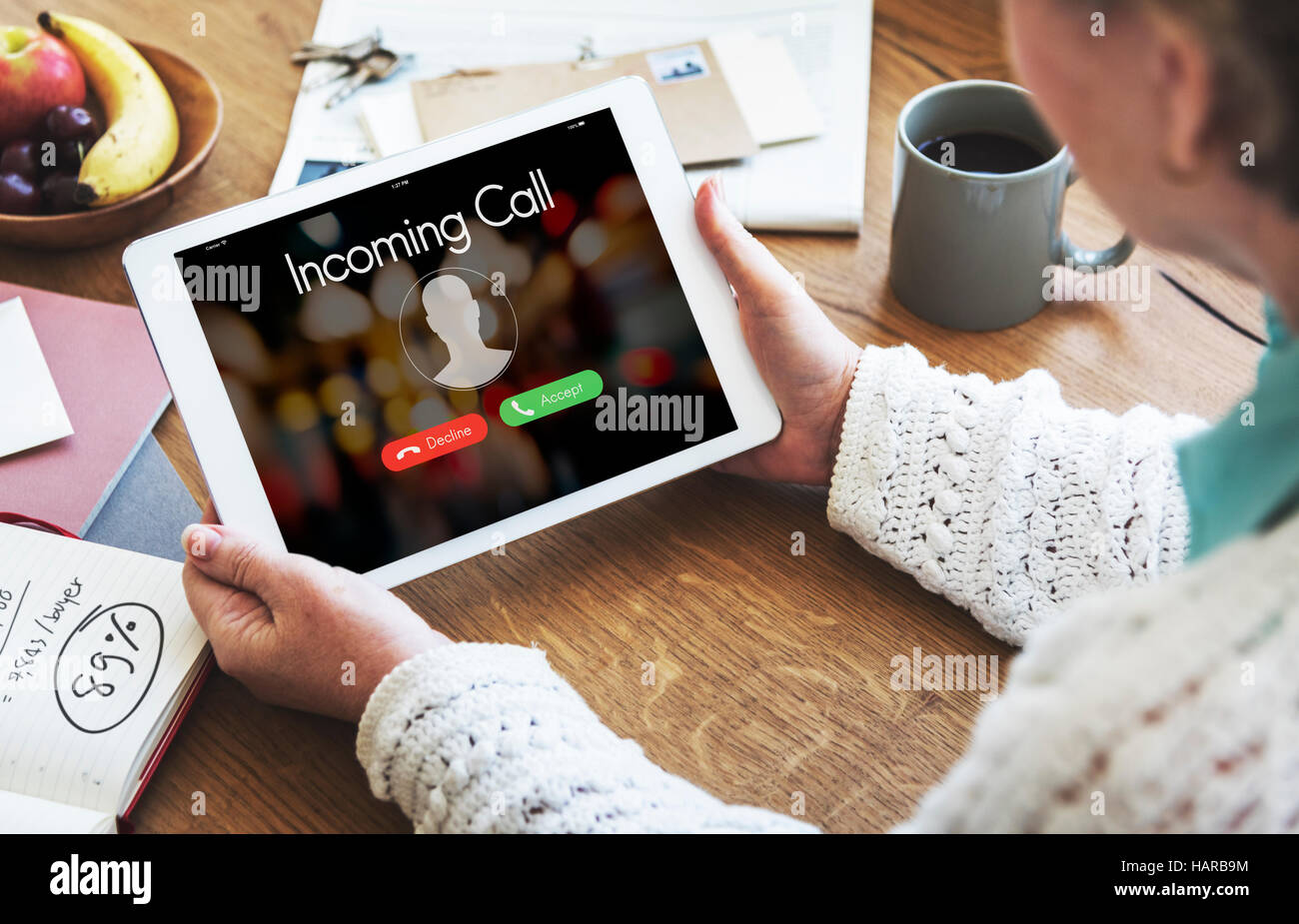 Incoming Call Communication Connect Concept Stock Photo - Alamy