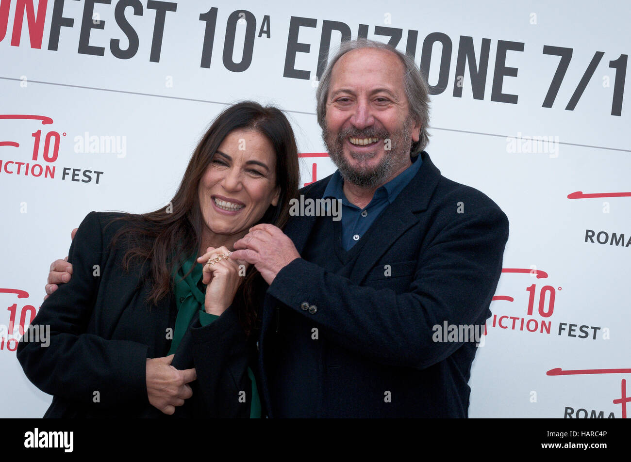 Roma, Italy. 02nd Dec, 2016. Paola Turci and Giuseppe Piccioni during ...