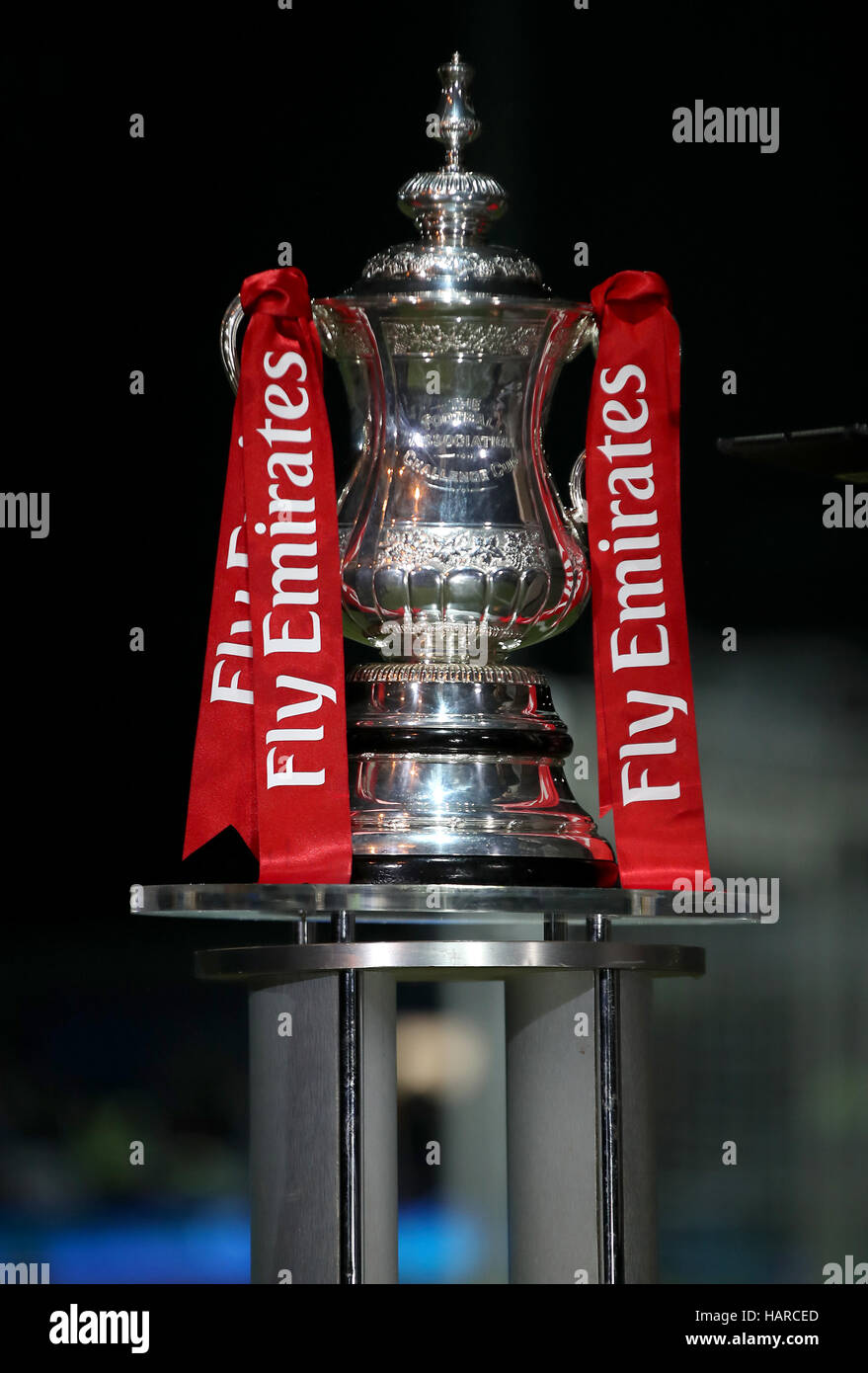 The Emirates FA cup trophy on display during the Emirates FA Cup ...