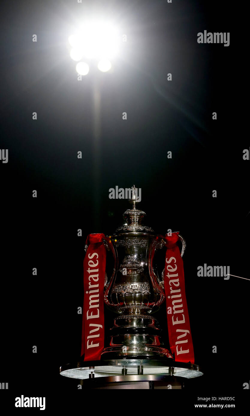 The Emirates FA cup trophy on display during the Emirates FA Cup ...