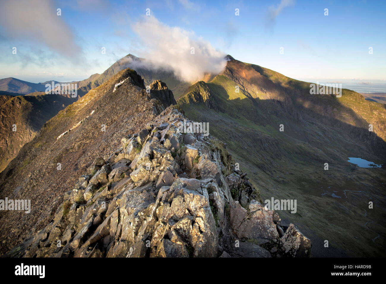Crib Goch Ridge Snowdonia Wales Stock Photo - Alamy