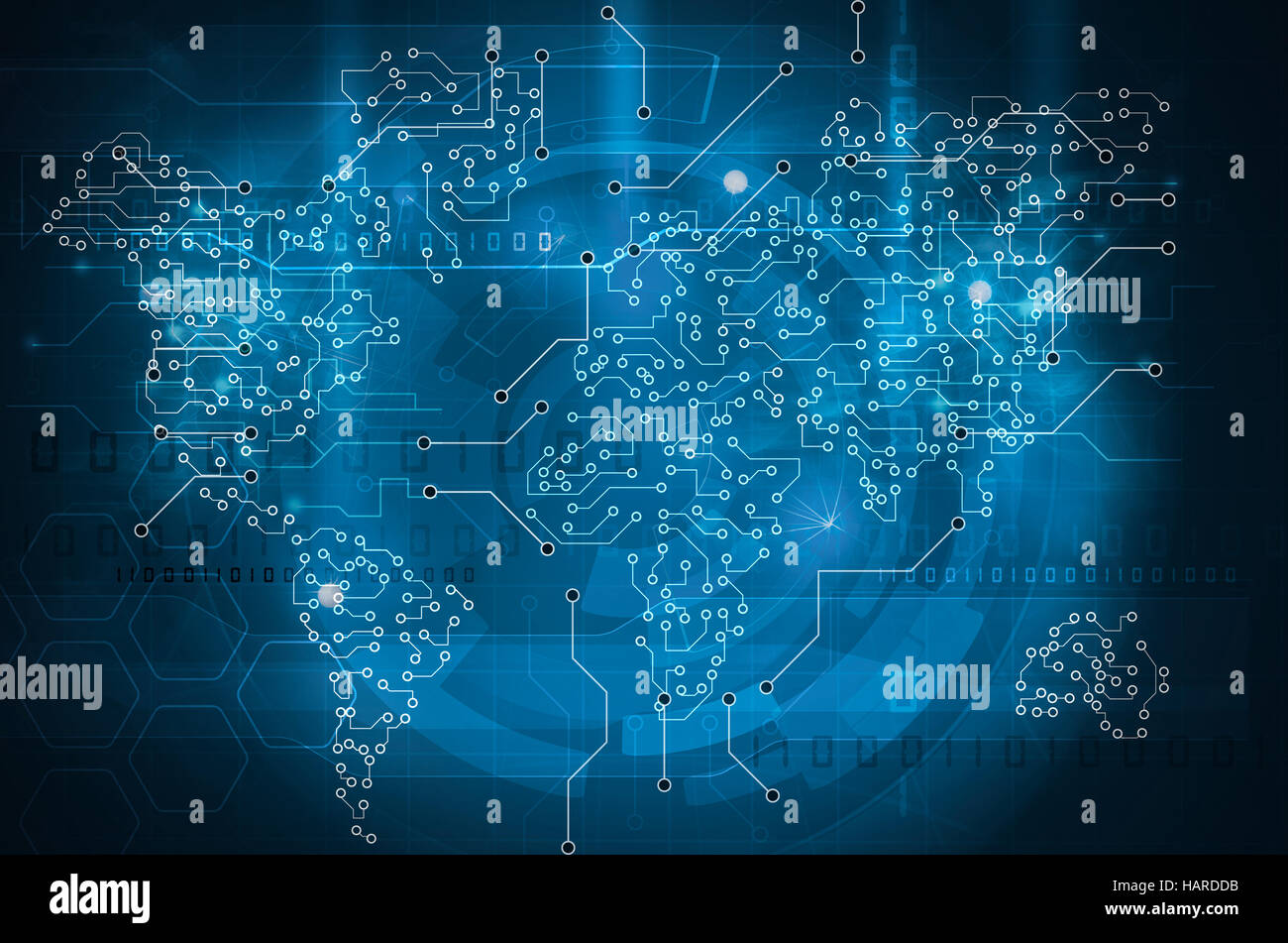 Cyber world map hi-res stock photography and images - Alamy
