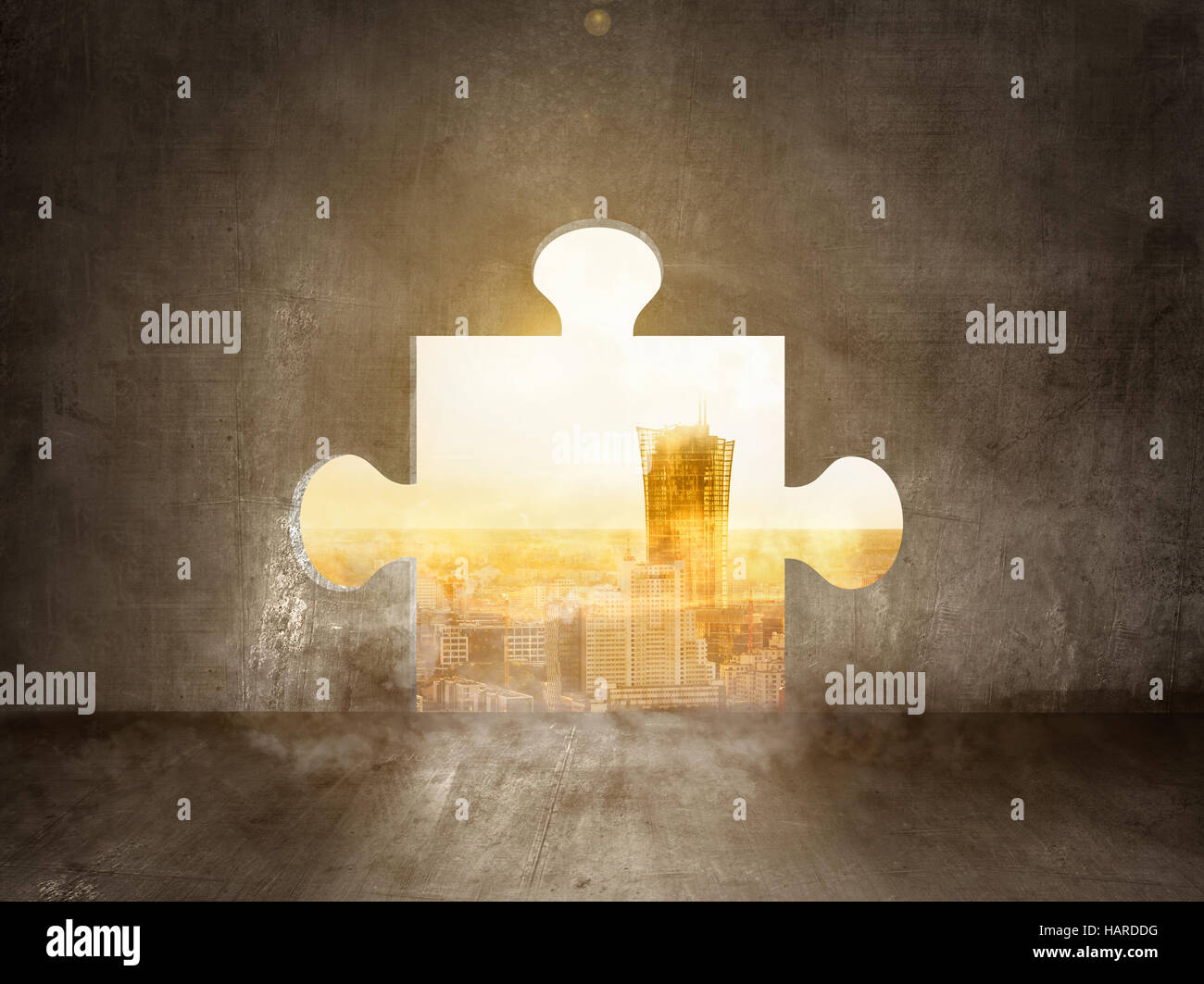 wall with puzzle hole Stock Photo - Alamy