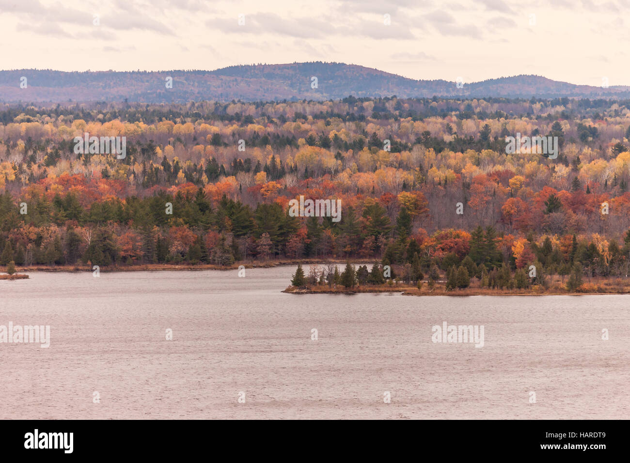 The Ottawa River as it runs through the valley between the Provinces of ...