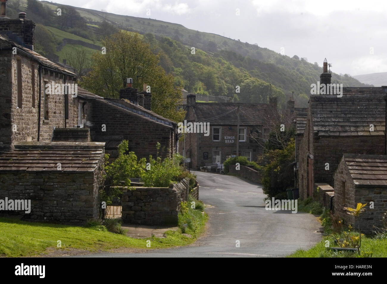 the village of Gunnerside, Swaledale, Yorkshire Dales, England Stock ...