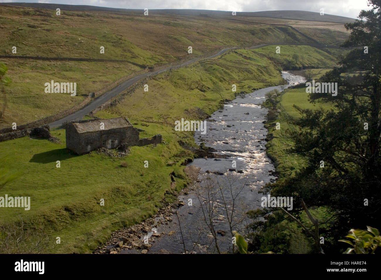 Whitsundale Beck leading into River Swale from Smithy Holme nr Keld ...