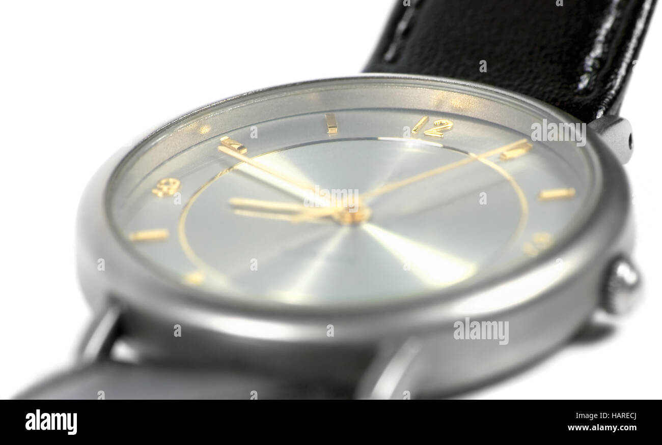 Swiss made watch face, titanium case, flat sapphire glass, gold, grey ...