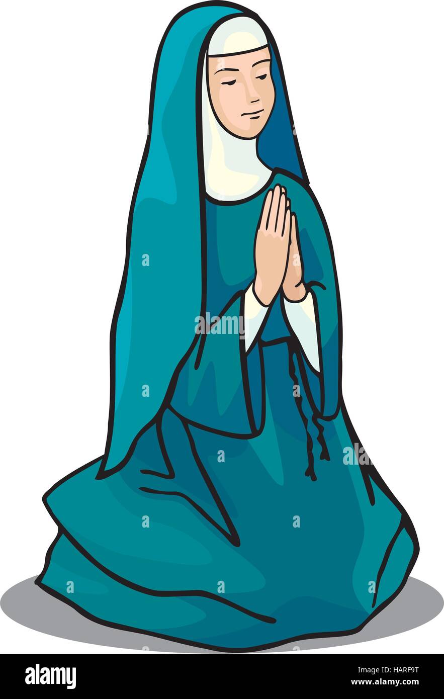 Nun praying painting hi-res stock photography and images - Alamy